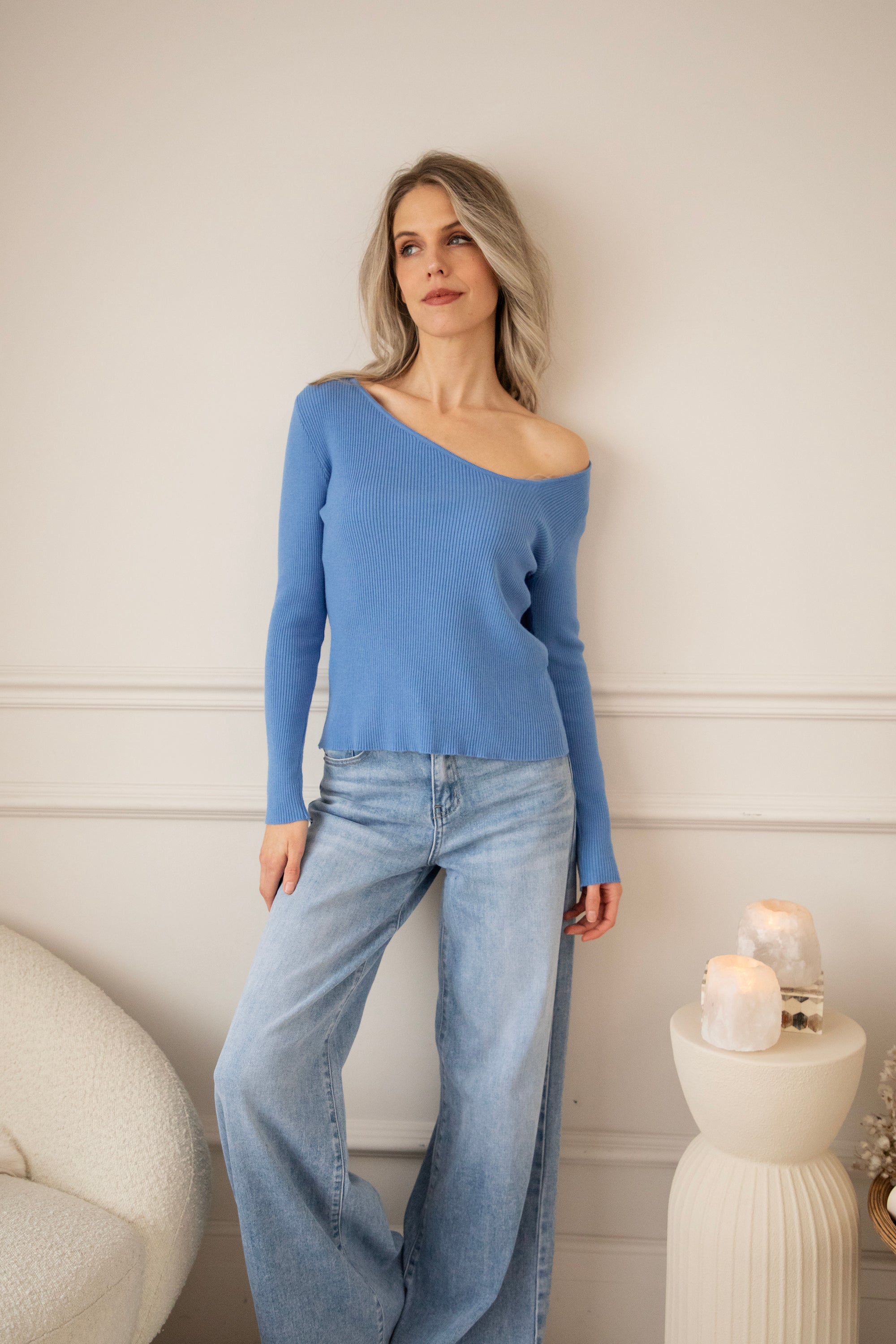 Langarmshirt - Victoria - Blau – ellemilla